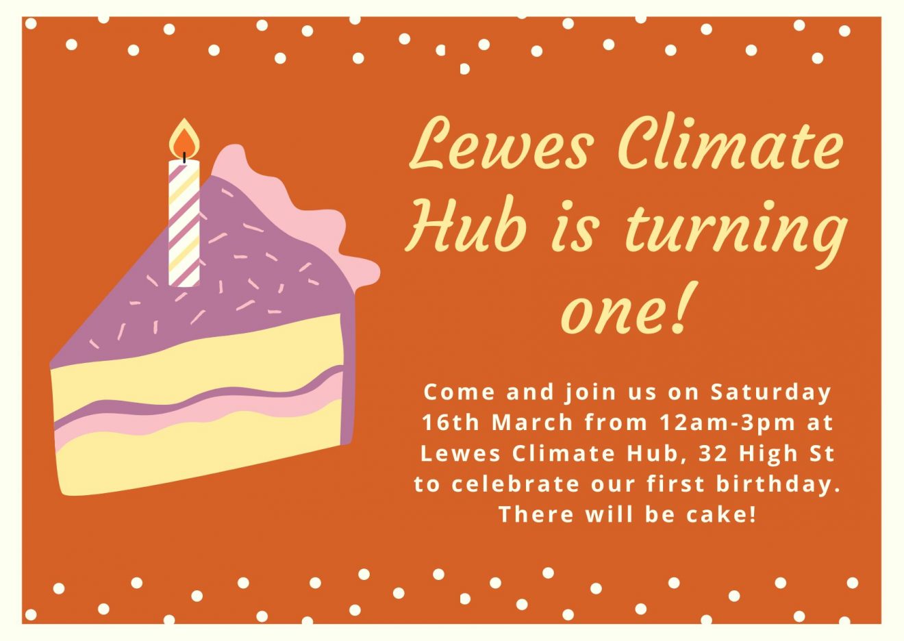Happy 1st Birthday to the Climate Hub | Lewes Climate Hub